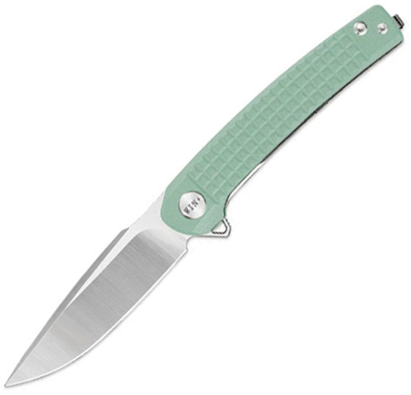 Dreamtech D3613GJ pocket knife jade D2 G-10 Linerlock Drop-Point ...