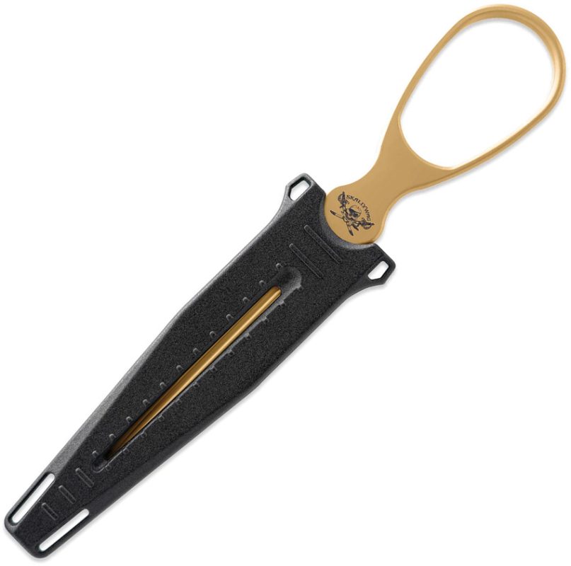 Skallywag Tactical D2 Dagger GOLD Taktický nůž zlatý D2 D2 Spear-Point ...